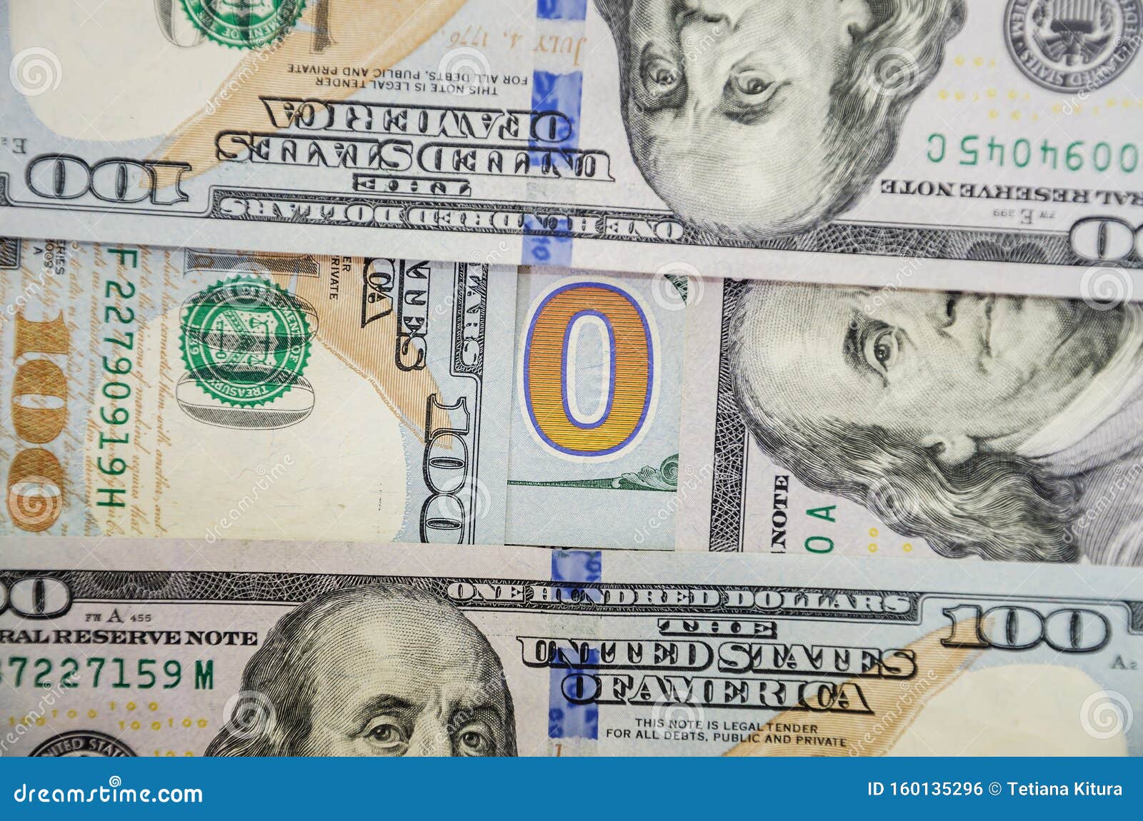 Zero on Dollars. Close-up. View from Above. Stock Photo - Image of ...