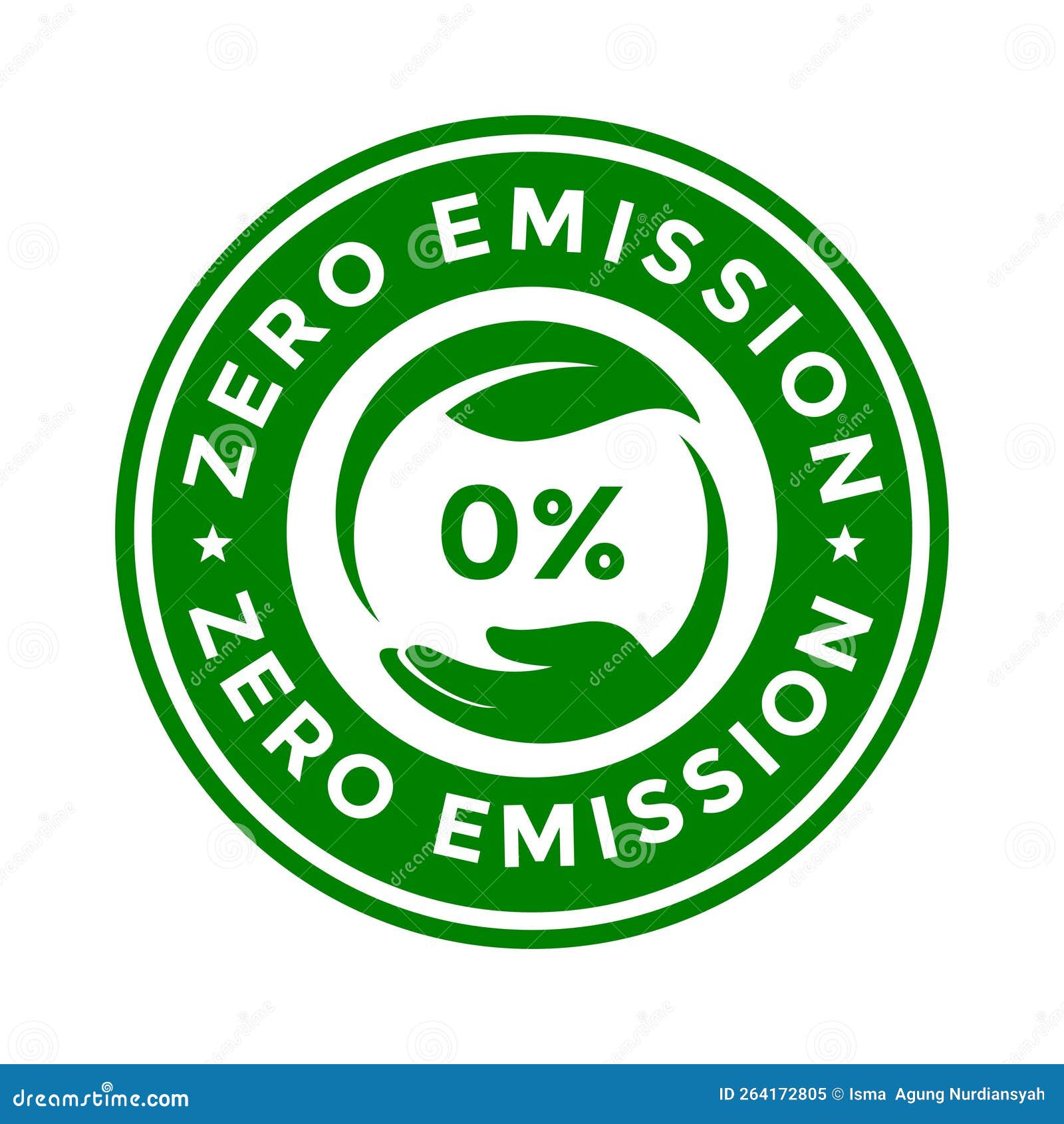 Zero Emission Vector Badge Template Stock Vector - Illustration of ...