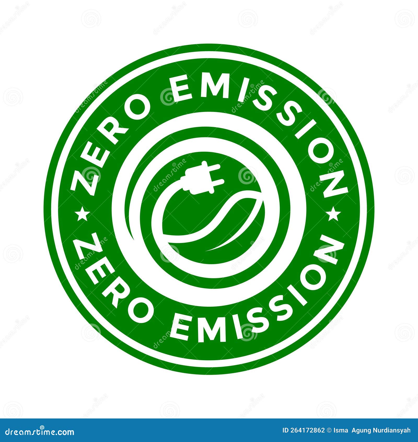 Zero Emission Vector Badge Template Stock Vector - Illustration of ...