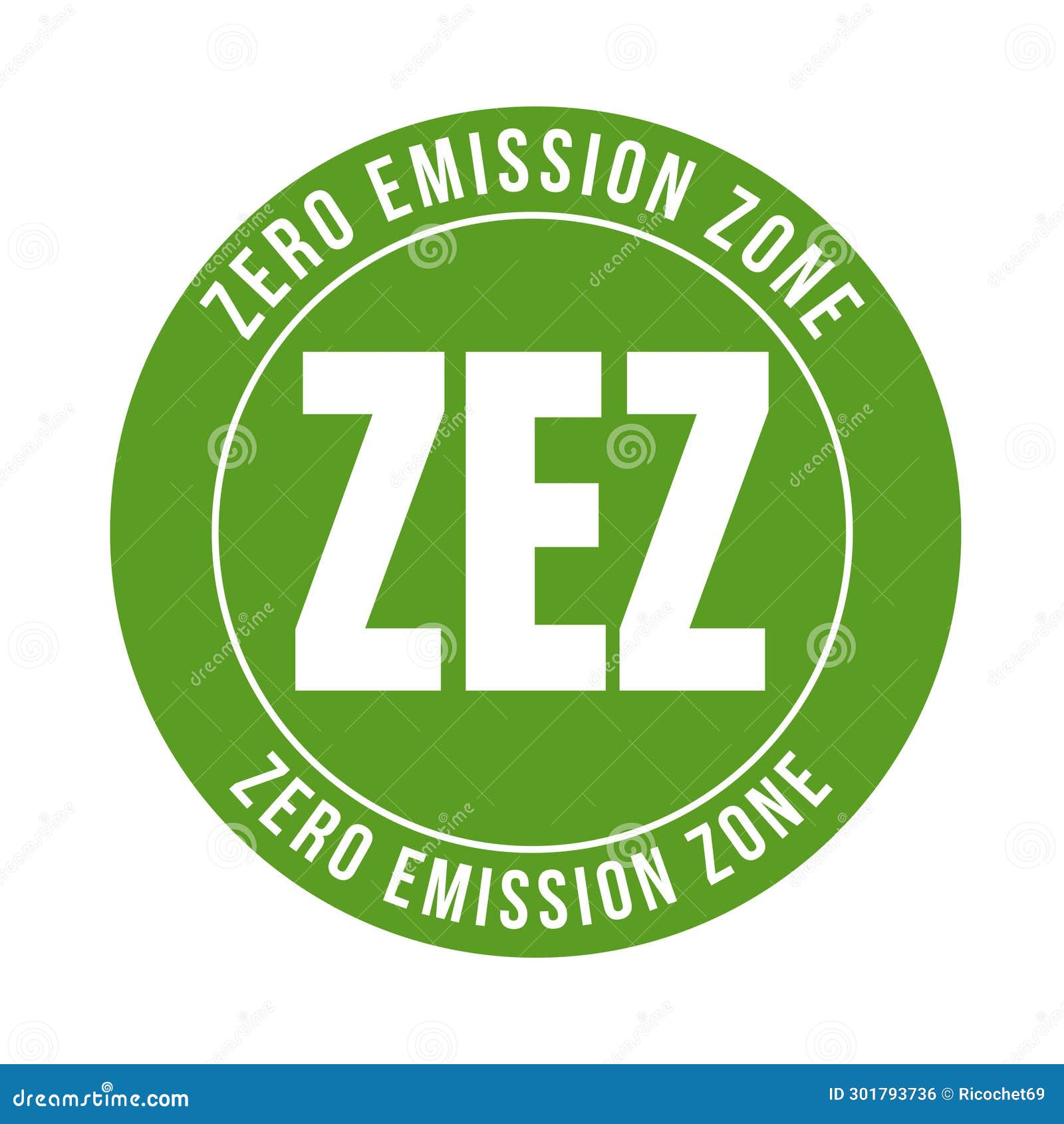Zero Emission Zone Symbol Icon Stock Illustration - Illustration of ...