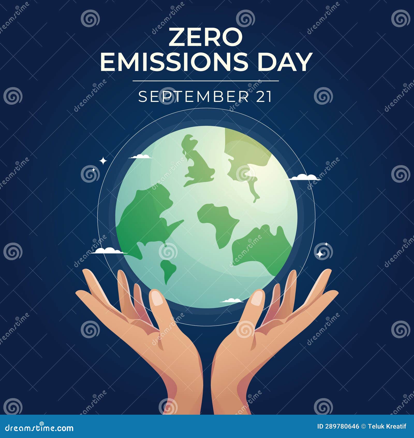 Zero Emissions Day Design Template Good for Celebration Usage. Stock ...