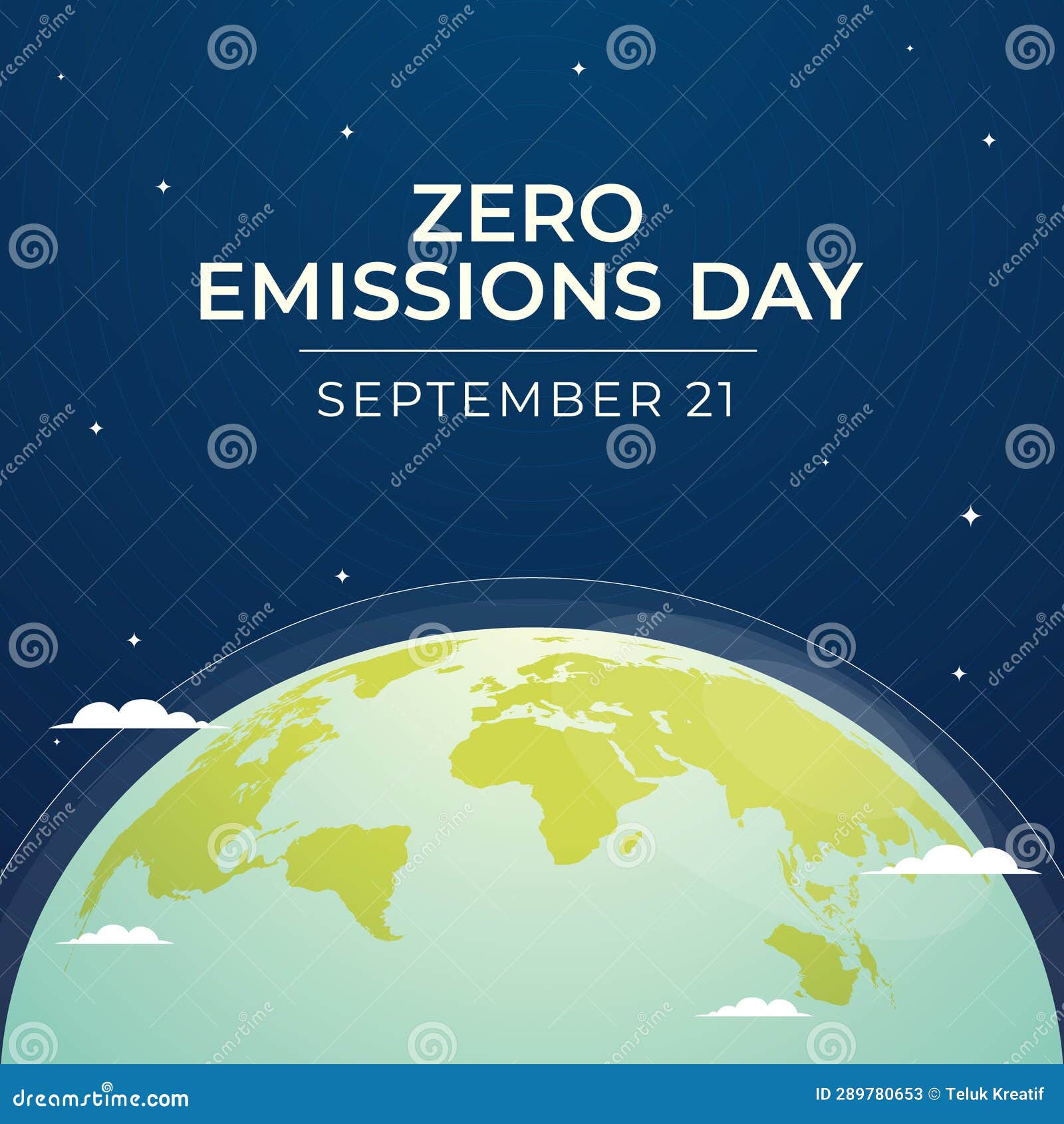 Zero Emissions Day Design Template Good for Celebration Usage. Stock ...