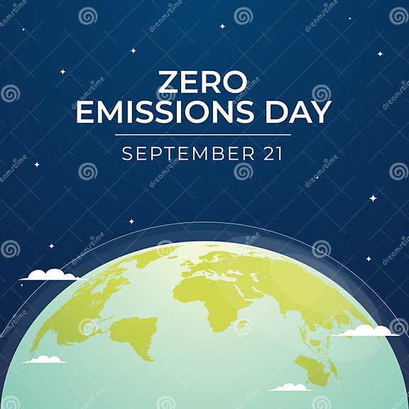 Zero Emissions Day Design Template Good for Celebration Usage. Stock ...