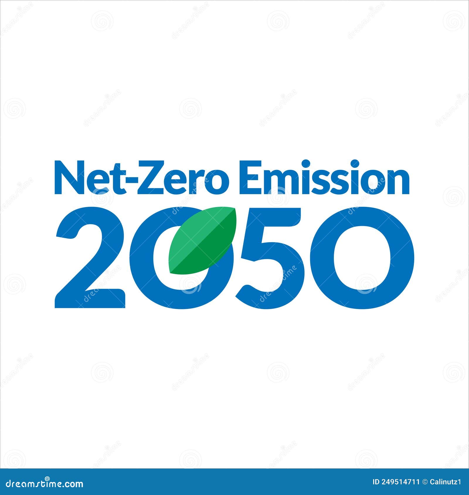 Zero Emissions by 2050 Vector Icon Badge Stock Vector - Illustration of ...