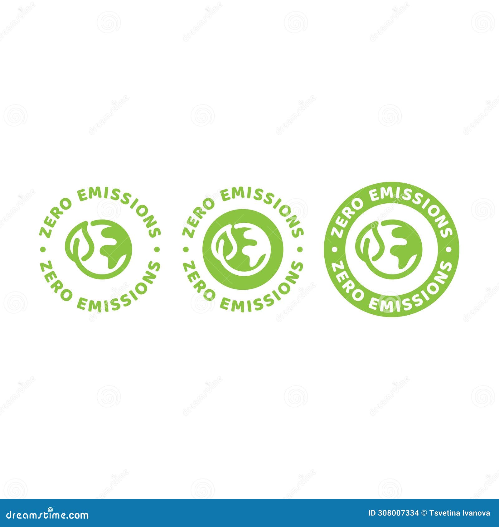 Zero Emissions Vector Label Stock Vector - Illustration of industry ...