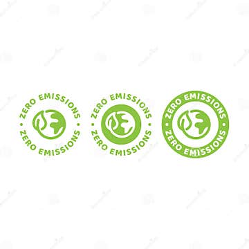 Zero Emissions Vector Label Stock Vector - Illustration of industry ...