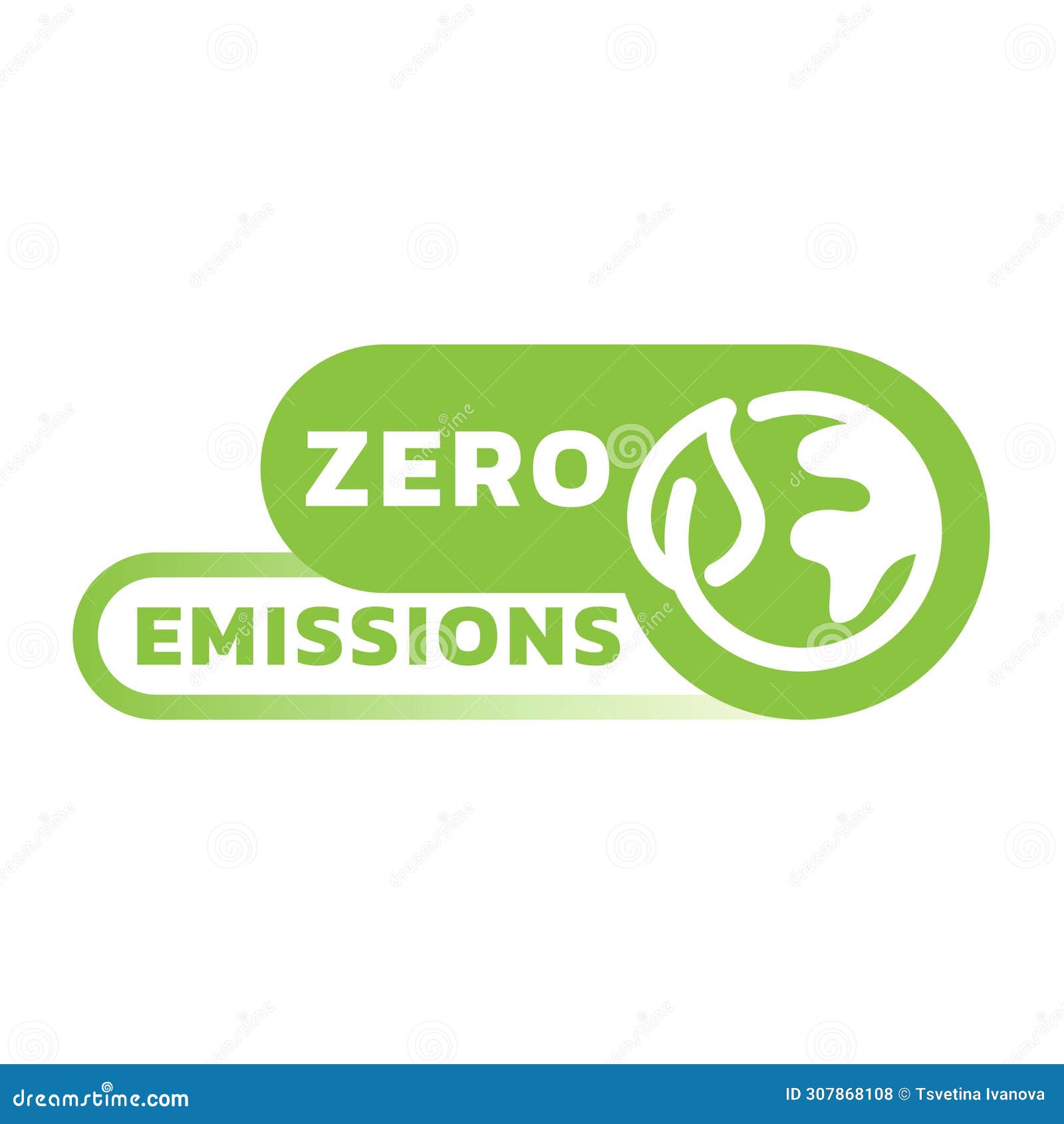 Zero emissions vector tag stock vector. Illustration of dioxide - 307868108