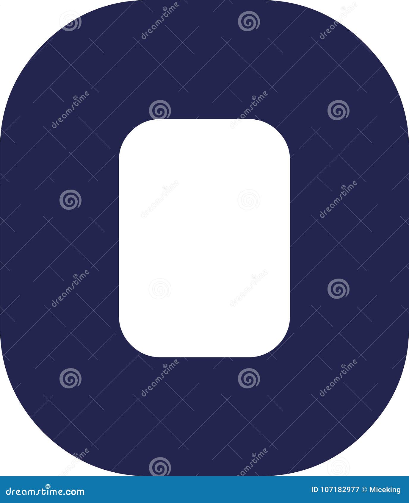 Zero fat number digit stock vector. Illustration of number - 107182977