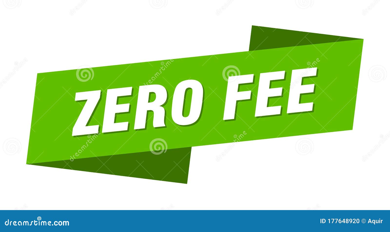 Zero Fee Banner Template. Zero Fee Ribbon Label Stock Vector ...