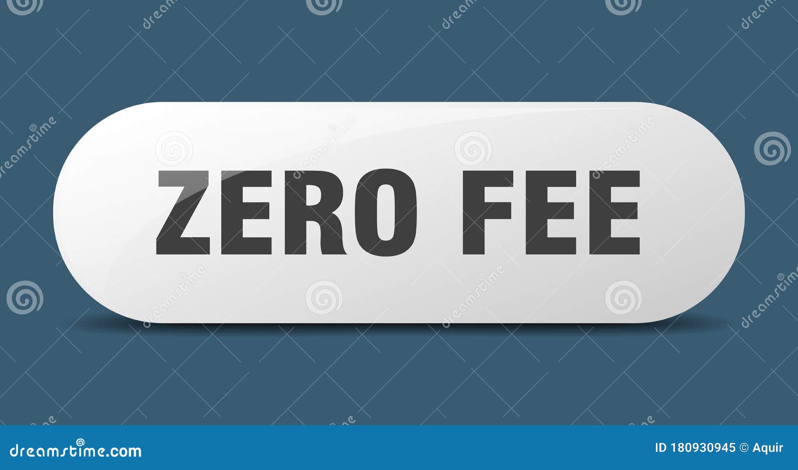 Zero Fee Button. Zero Fee Sign. Key. Push Button Stock Vector ...