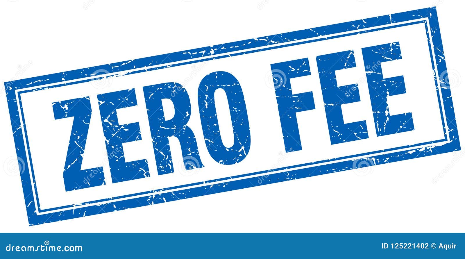 Zero fee stamp stock vector. Illustration of square - 125221402
