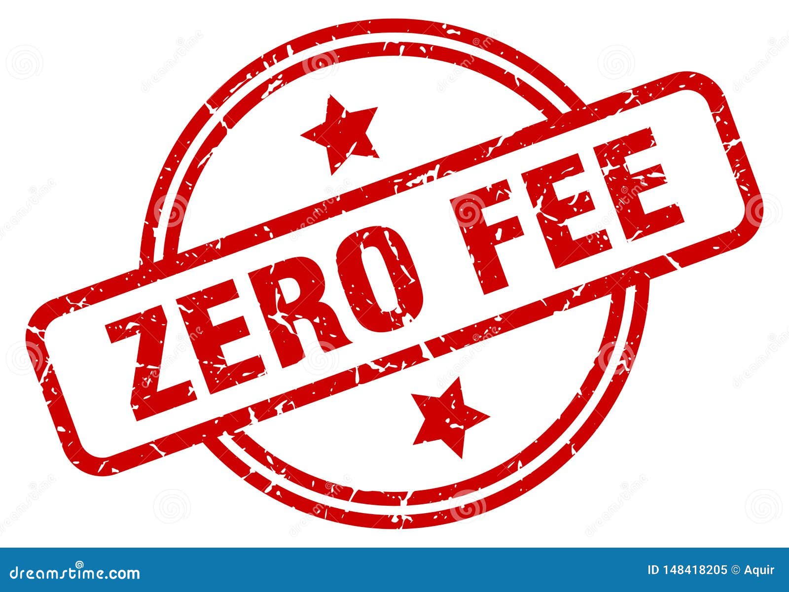 Zero fee stamp stock vector. Illustration of background - 148418205