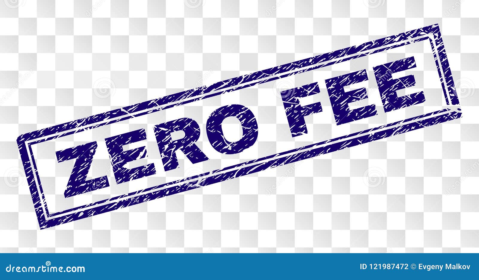 Scratched ZERO FEE Rectangle Stamp Stock Vector - Illustration of ...