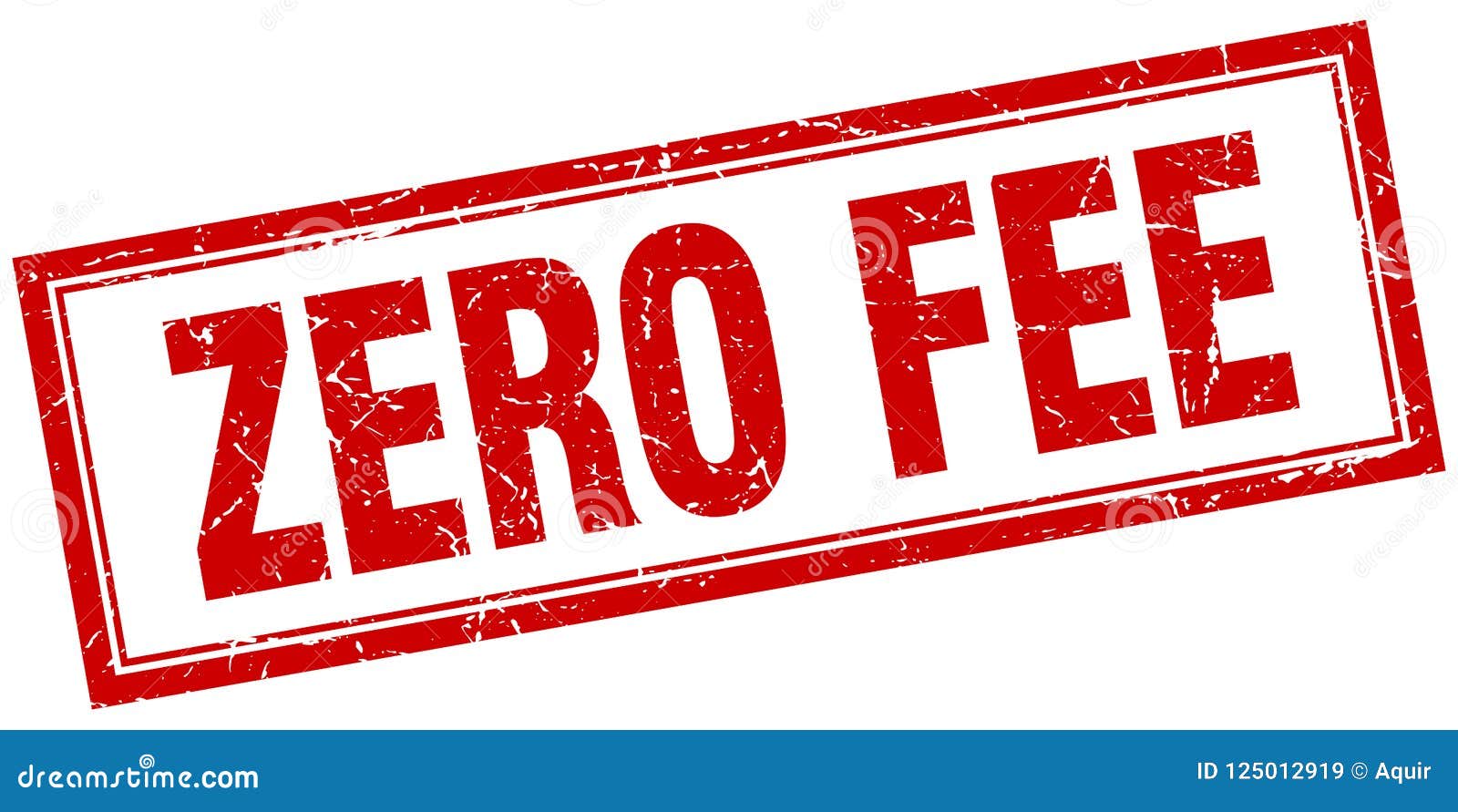 Zero fee stamp stock vector. Illustration of template - 125012919