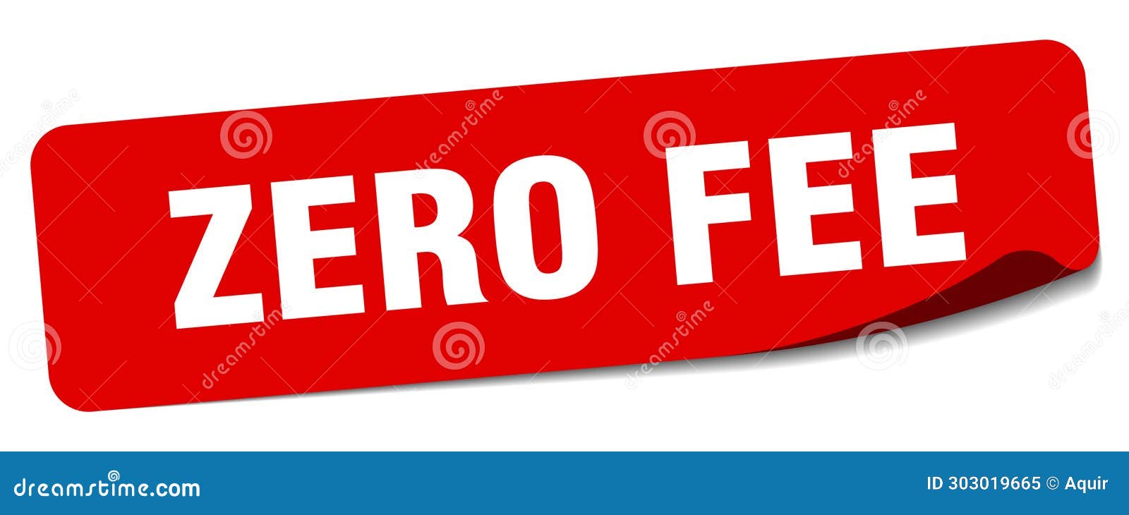 Zero Fee Sticker. Zero Fee Label Stock Vector - Illustration of peeler ...