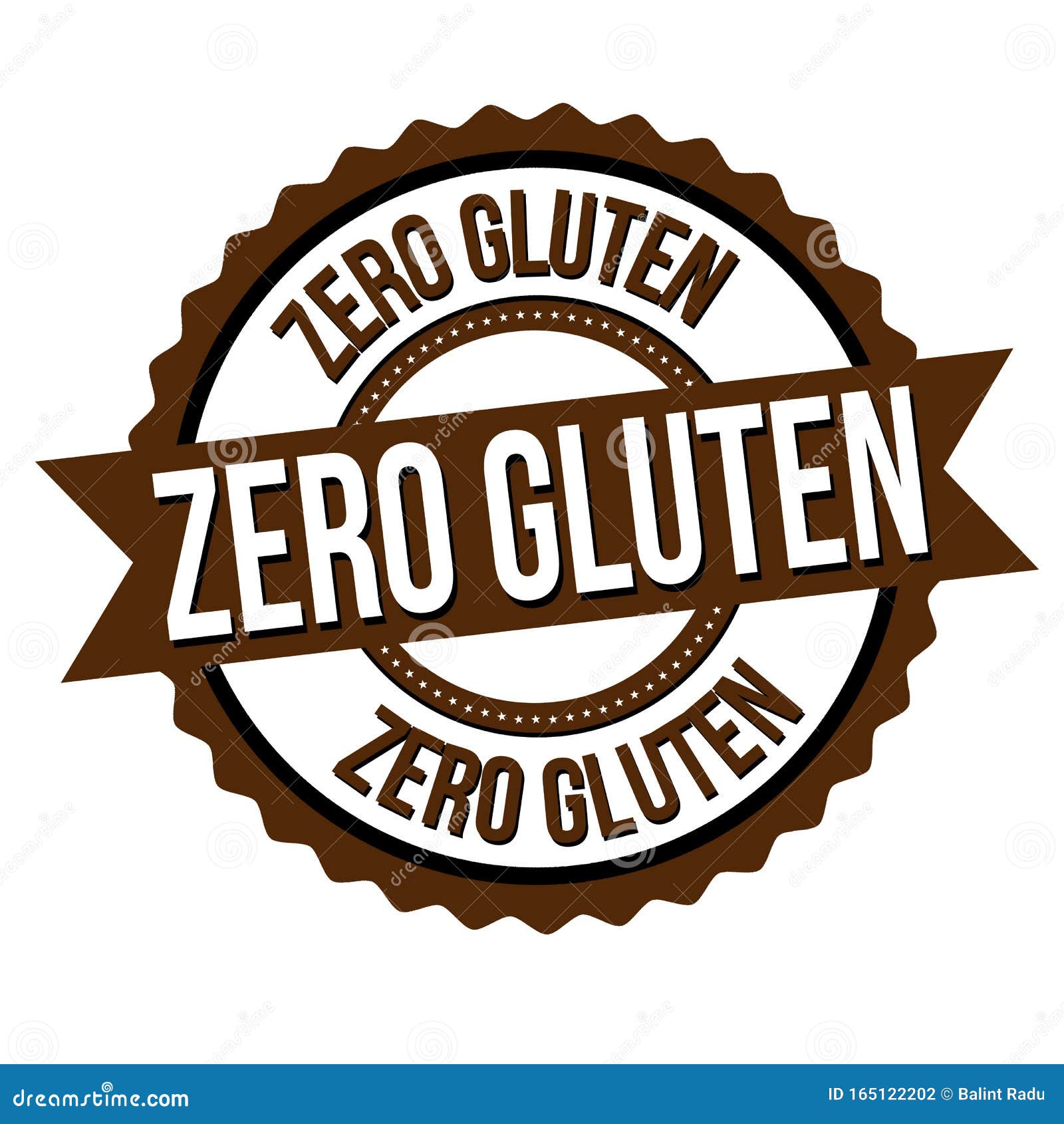 Zero Gluten Label or Sticker Stock Vector - Illustration of graphic, fresh: 165122202