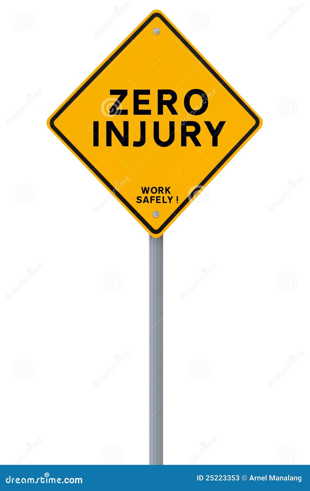 Zero Injury Reminder stock image. Image of isolated, background - 25223353