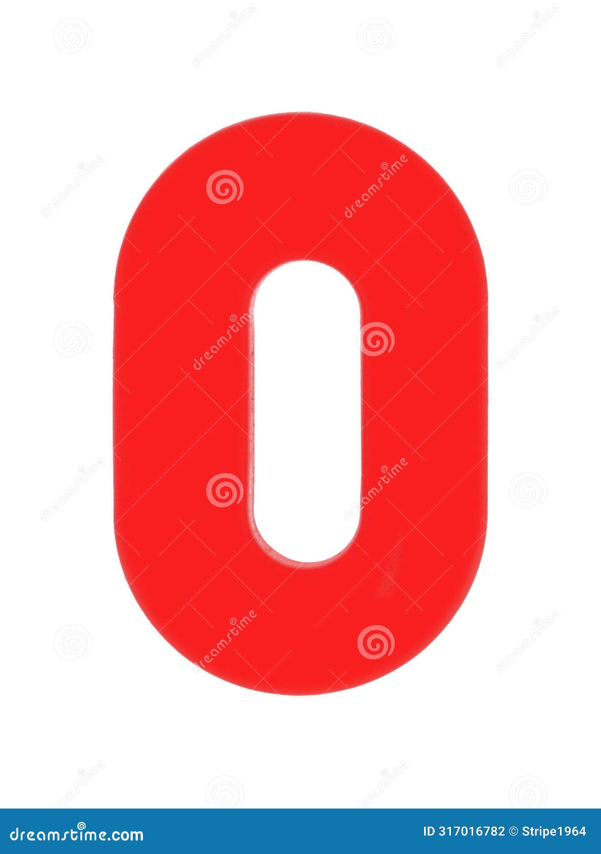 0 Zero Magnetic Letter with Clipping Path Stock Photo - Image of ...