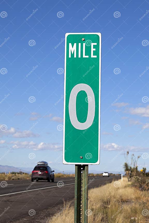 Zero Mile Road Sign stock image. Image of green, guidepost - 40732509