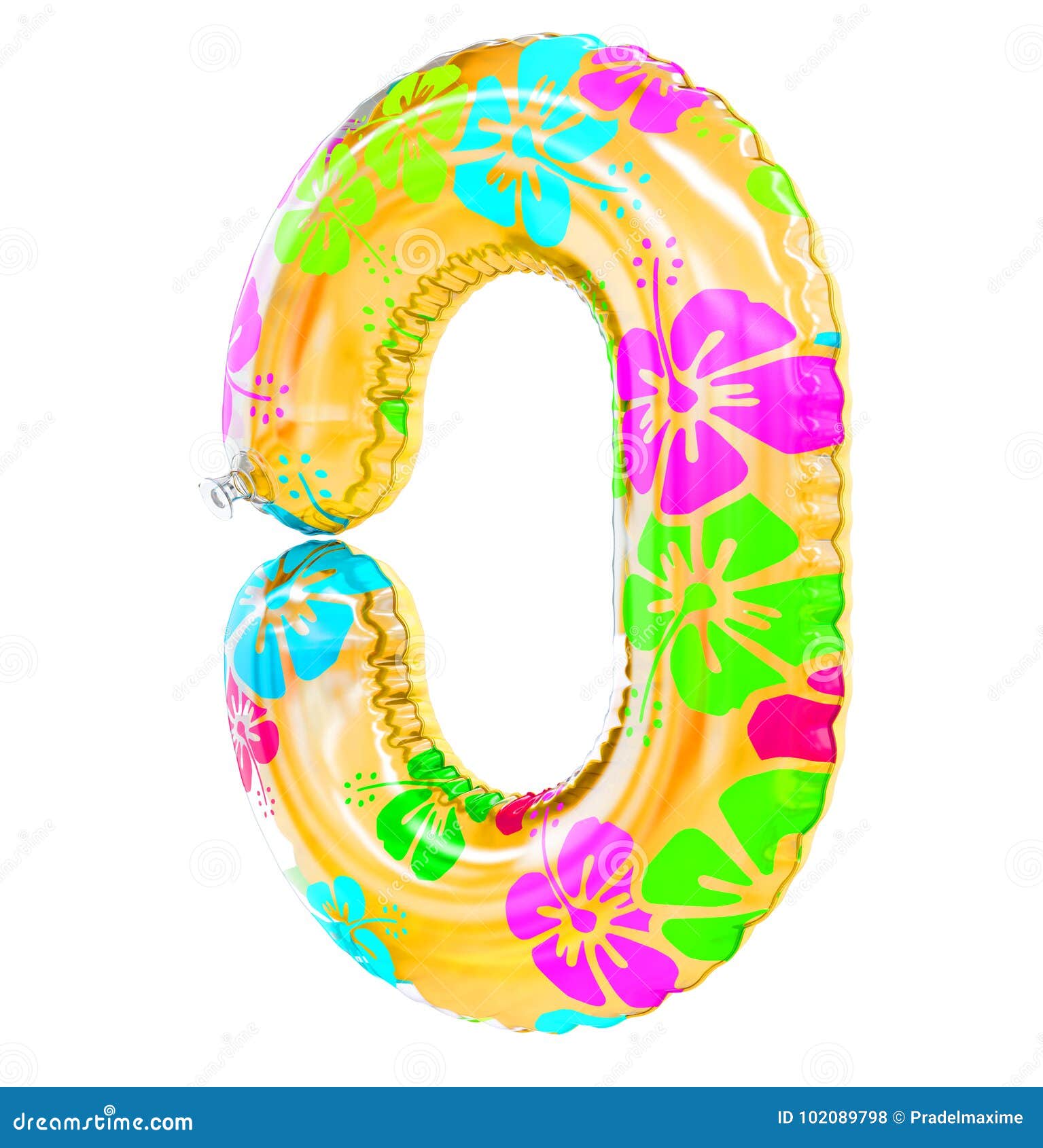 `zero` Number Shaped Balloon Stock Illustration - Illustration of ...