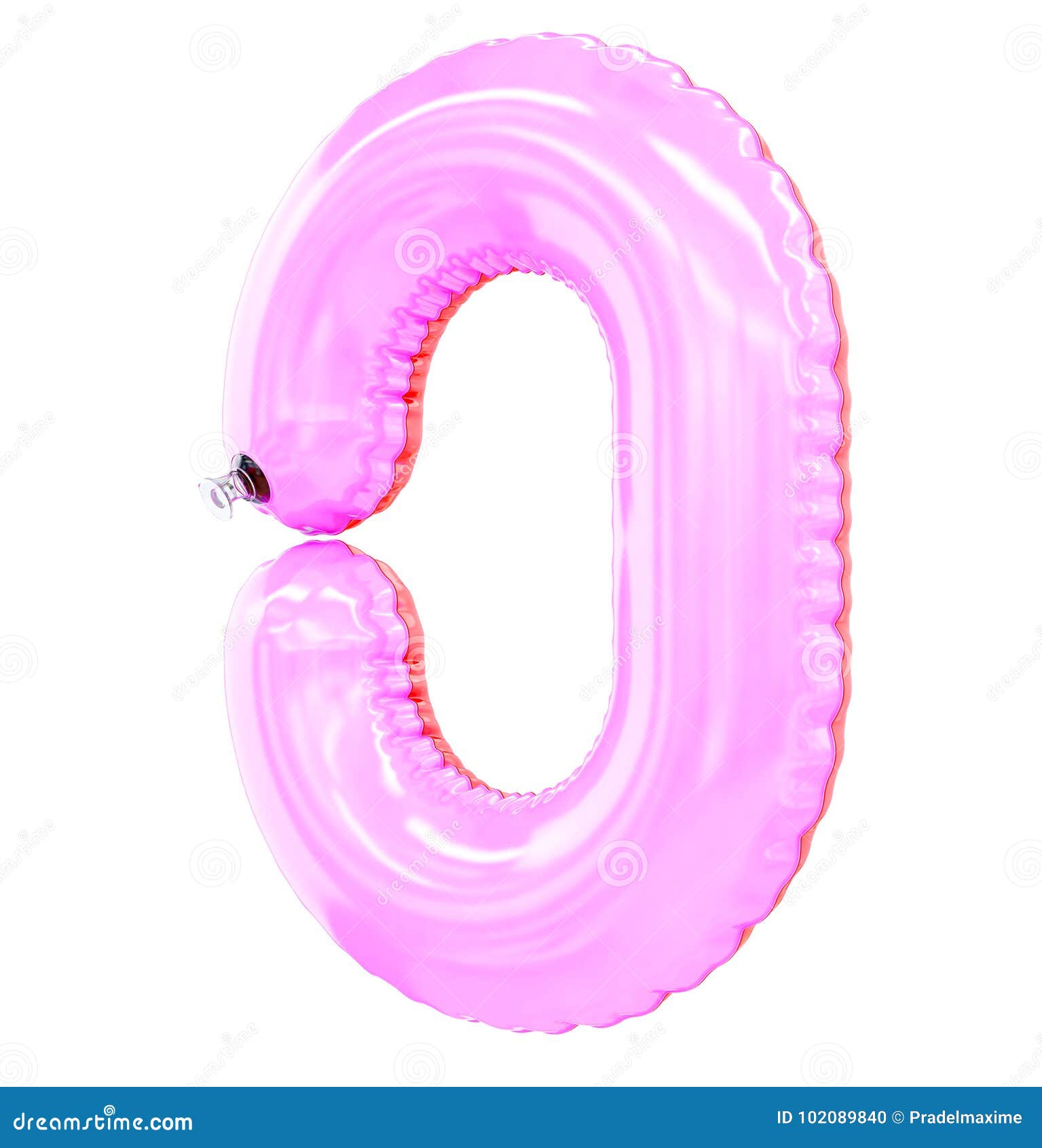 `zero` Number Shaped Balloon Stock Illustration - Illustration of beach ...