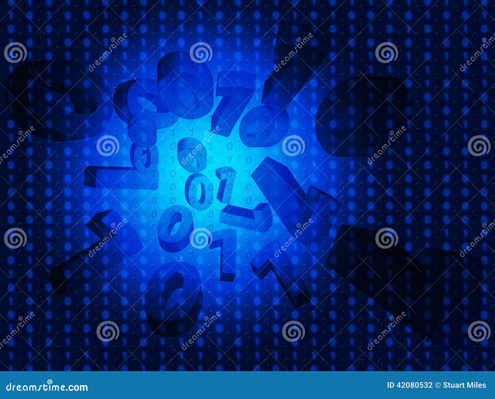 Zero One Background Means Binary Computer Programming Stock ...