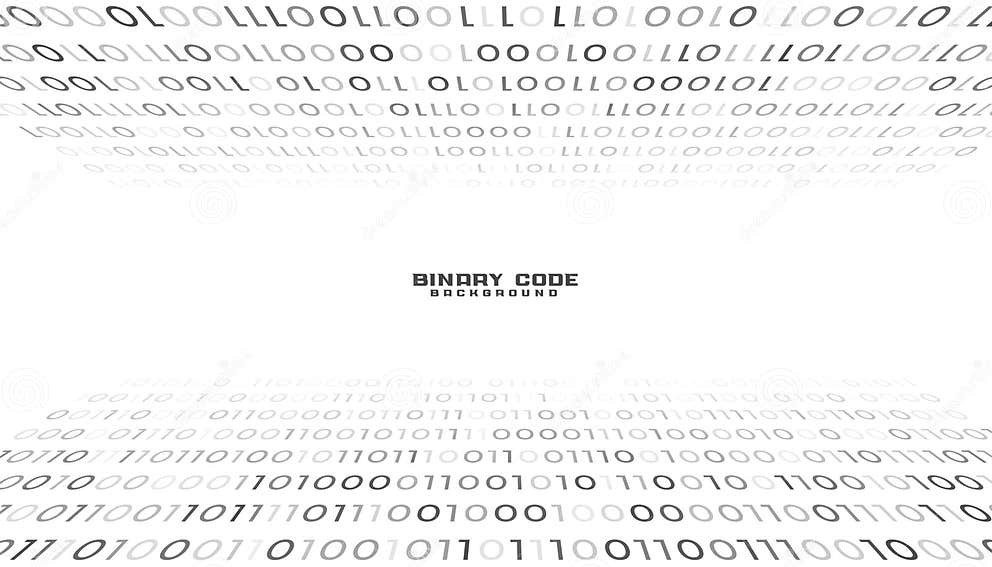 Zero and One Binary Number System White Background Design Stock Vector - Illustration of matrix ...