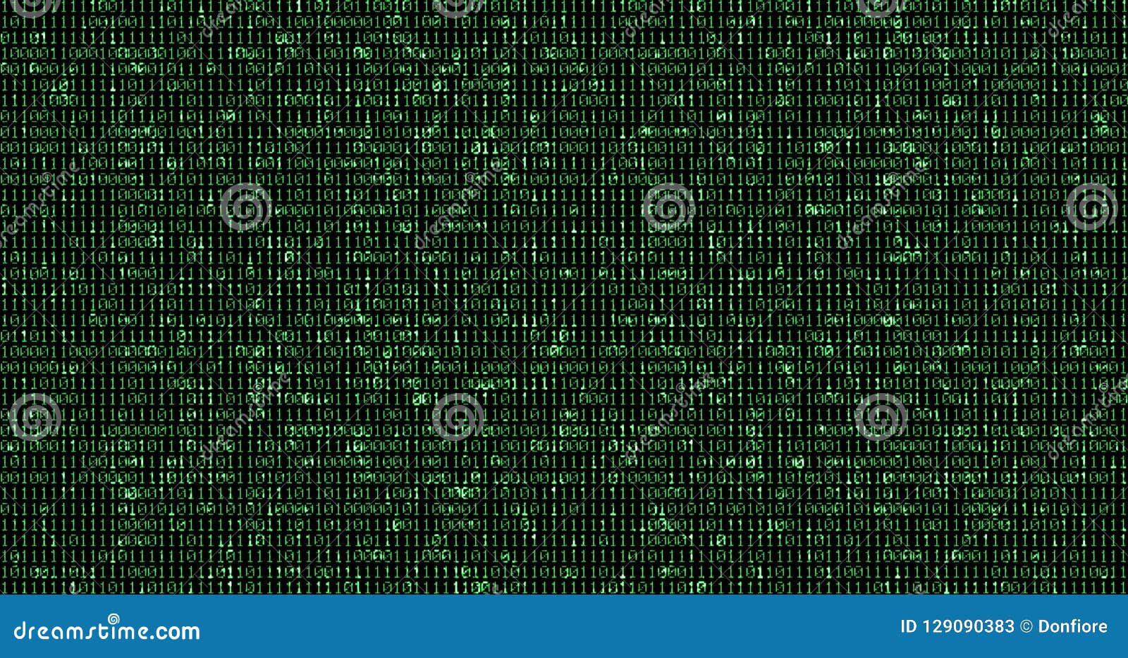 Zero And One Green Binary Digital Code Computer Generated Seamless Loop Abstract Motion