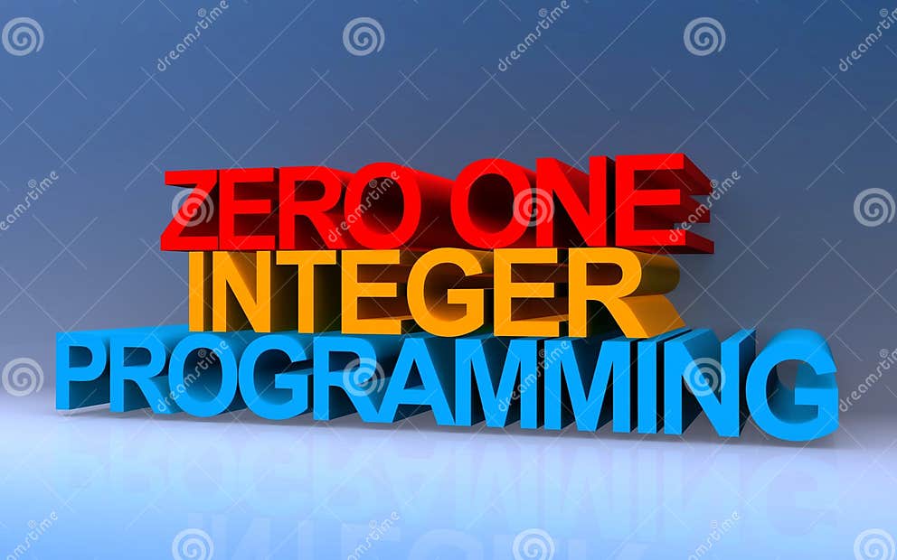Zero One Integer Programming on Blue Stock Illustration - Illustration of solution, hard: 321314524