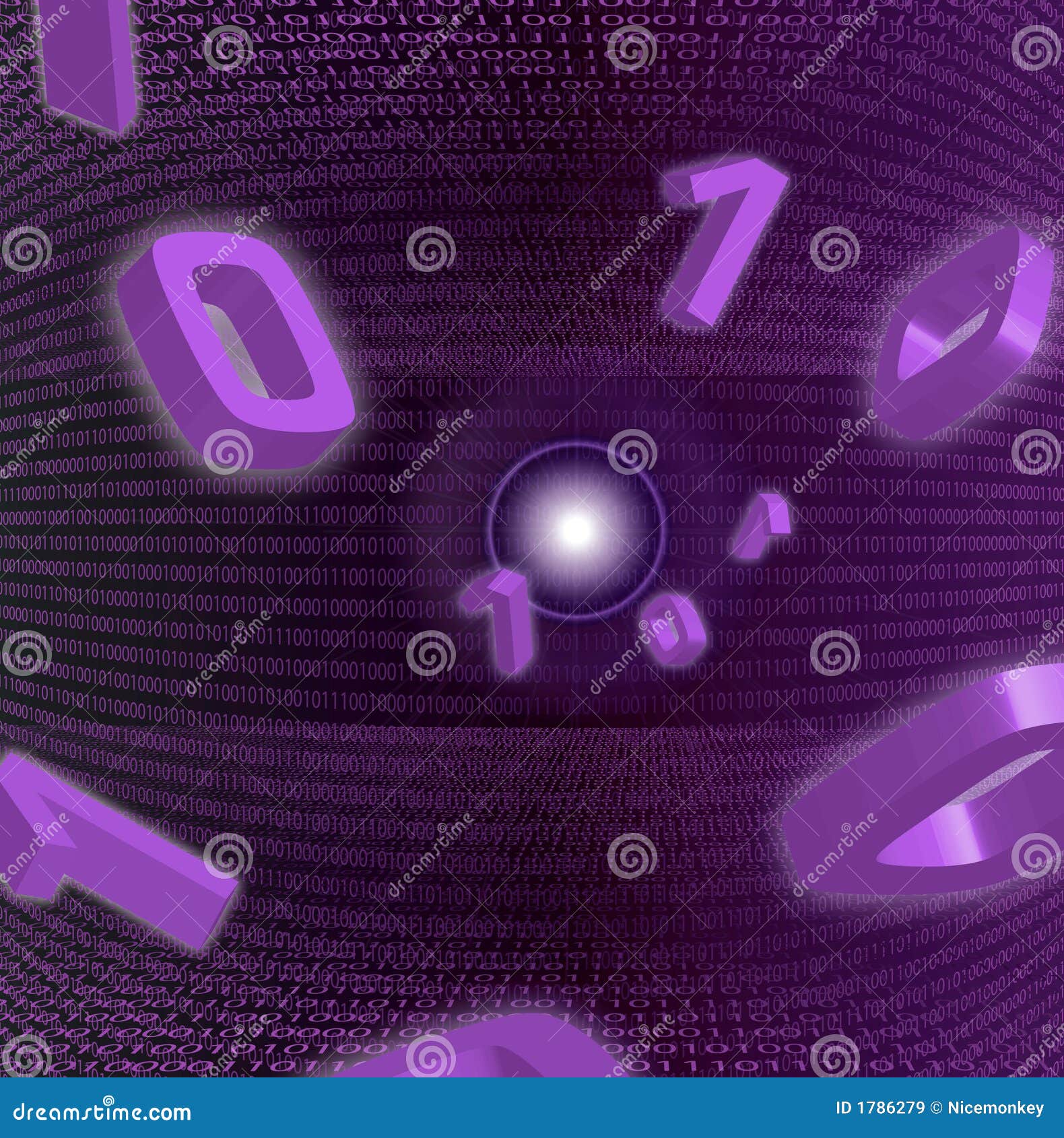 Zero and one purple stock illustration. Illustration of effect - 1786279