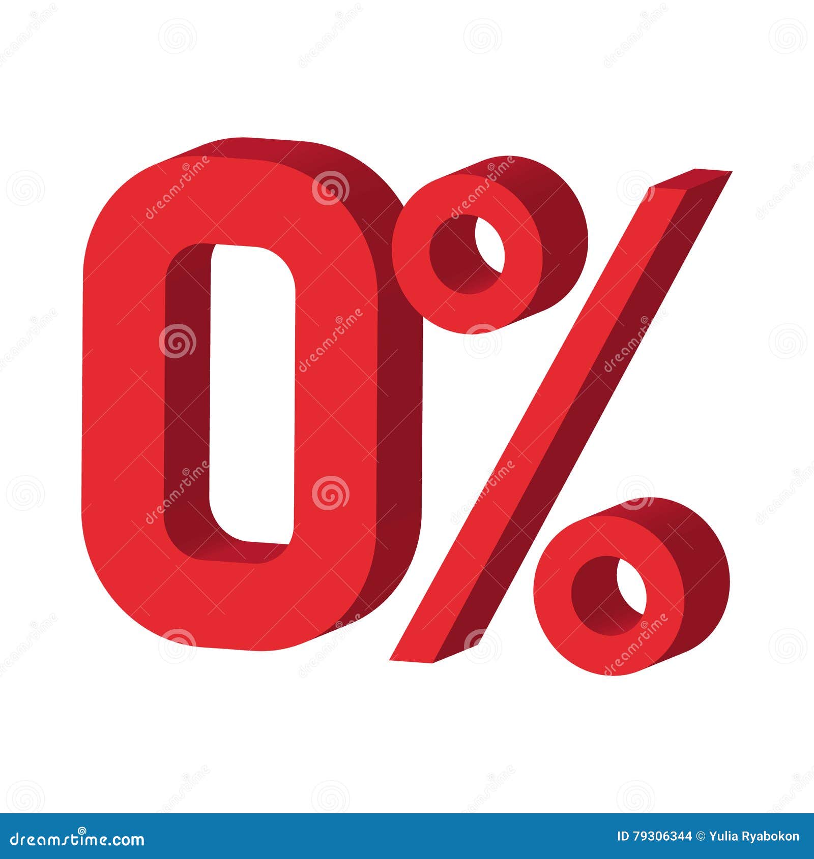 Zero Percent Icon, Cartoon Style Stock Vector - Illustration of ...