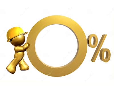 Zero percent interest rate stock illustration. Illustration of sign ...