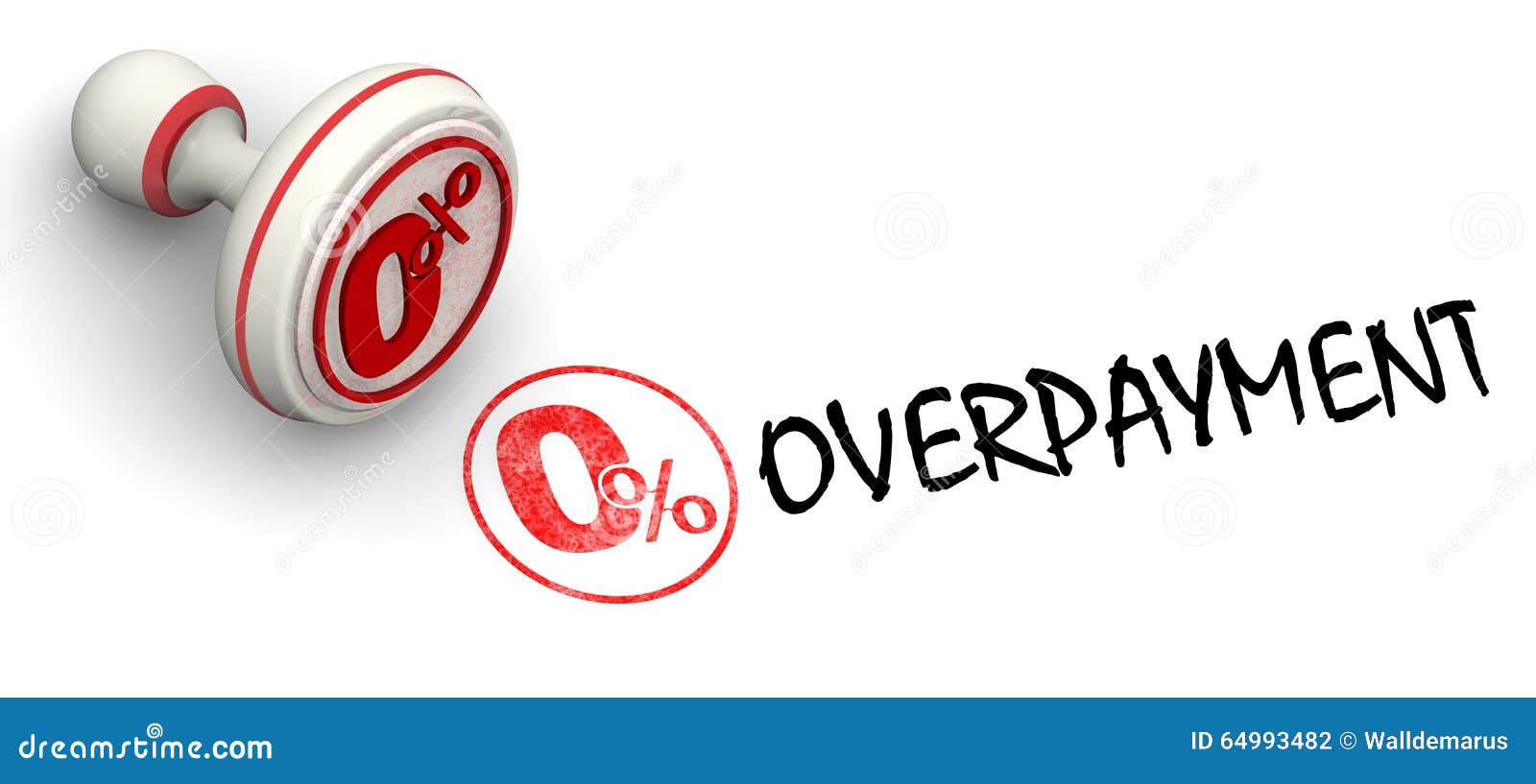 Zero Percent Overpayment. Seal and Imprint Stock Illustration ...