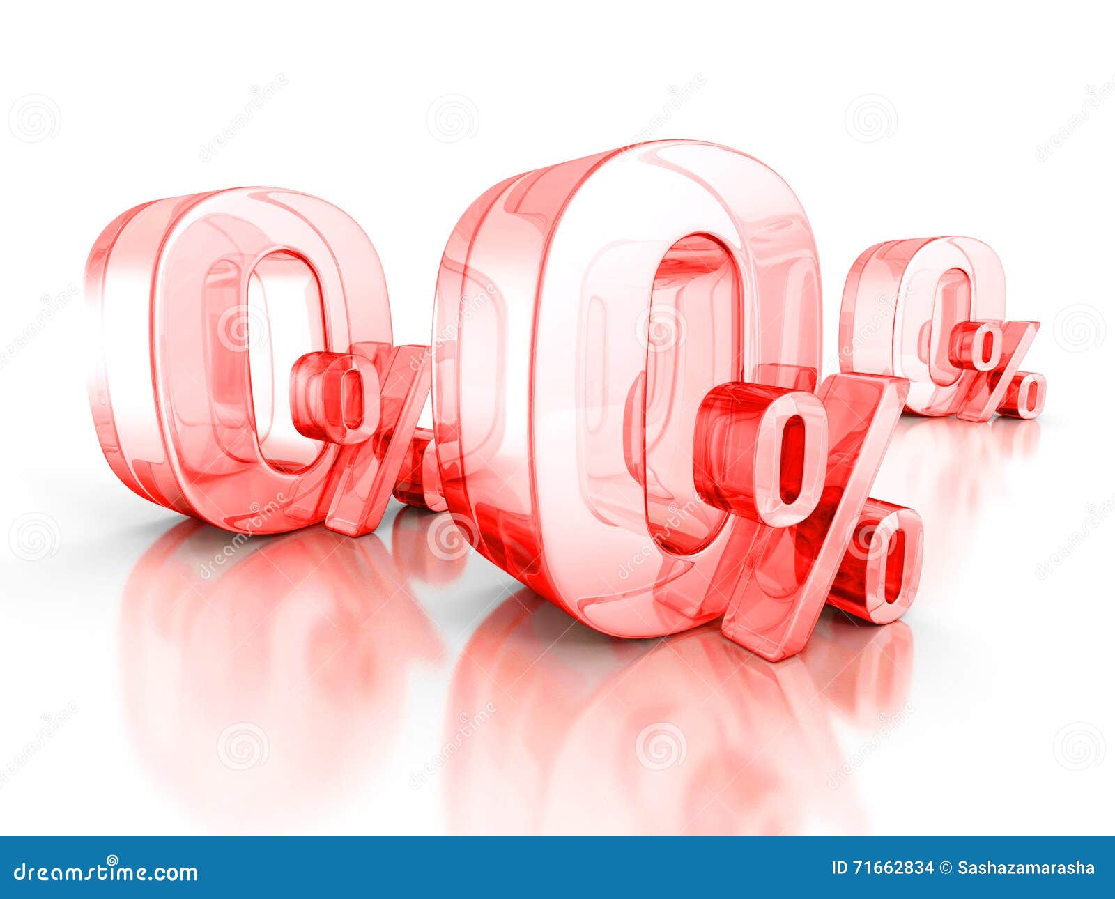 Zero Percent Red Curved Sign on White Background Stock Illustration ...
