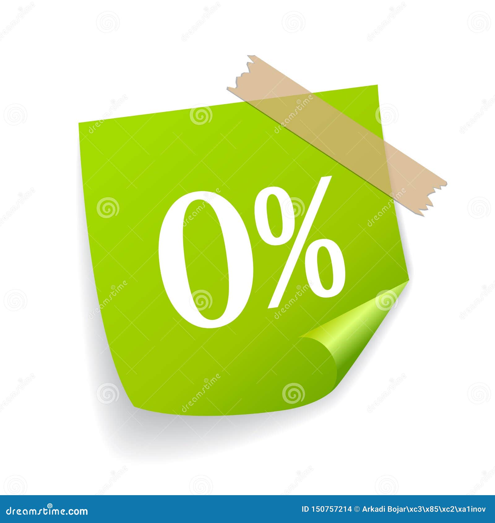 Zero Percent Vector Sticker Stock Vector - Illustration of isolated ...