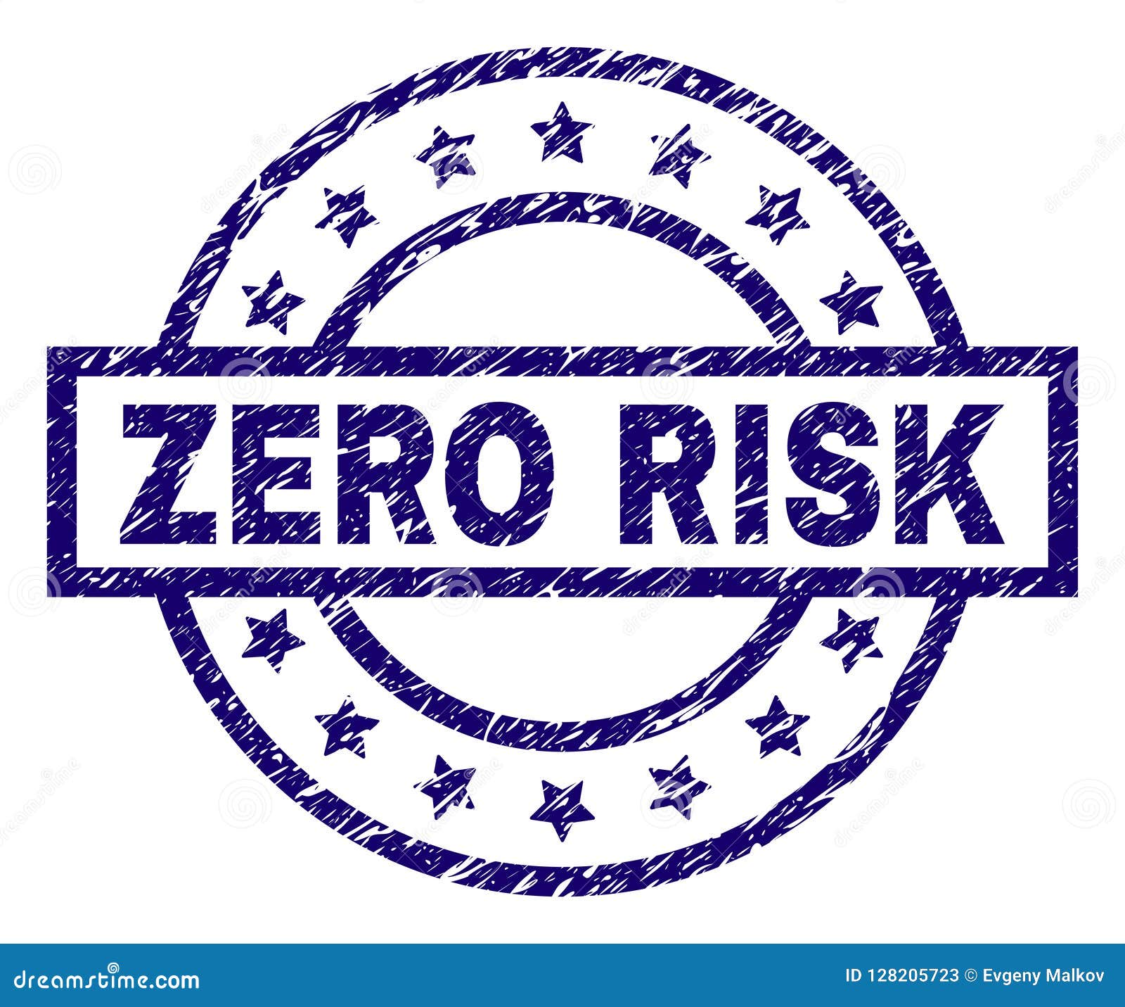 Scratched Textured ZERO RISK Stamp Seal Stock Vector - Illustration of ...