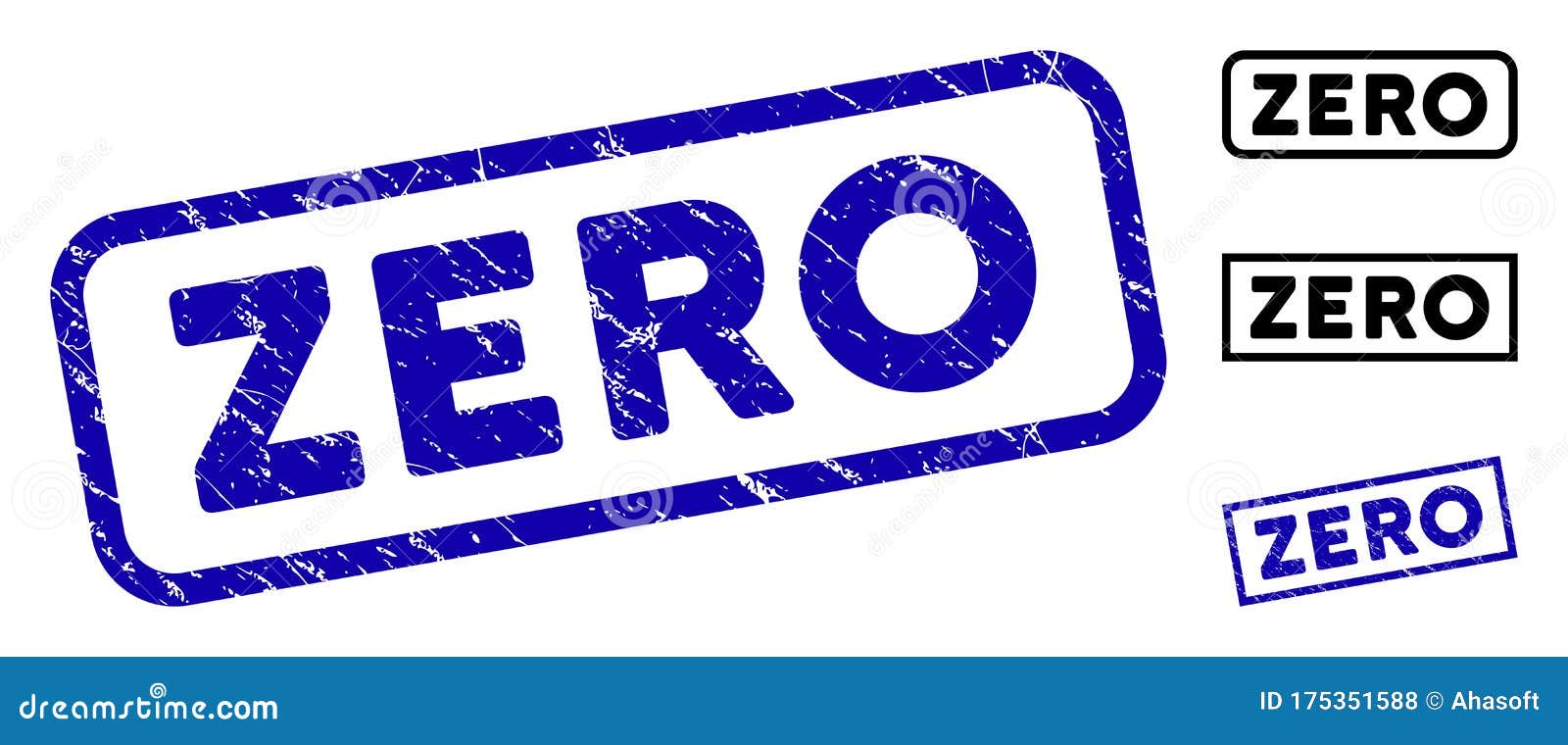 Grunge Zero Rectangular Watermarks Stock Illustration - Illustration of ...