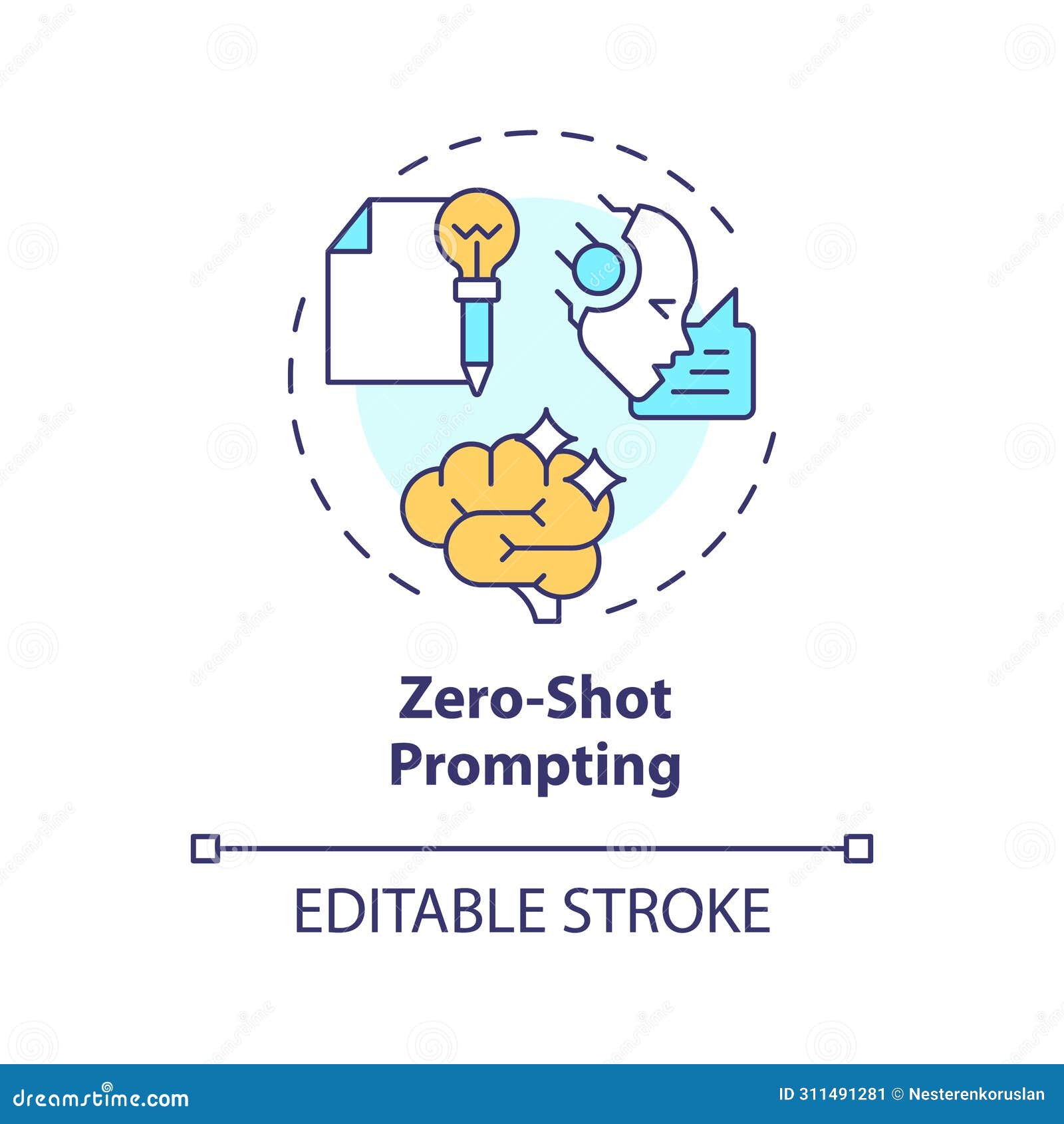Zero Shot Prompting Multi Color Concept Icon Cartoon Vector ... Zero Shot Prompting Multi Color Concept Icon Cartoon Vector ...