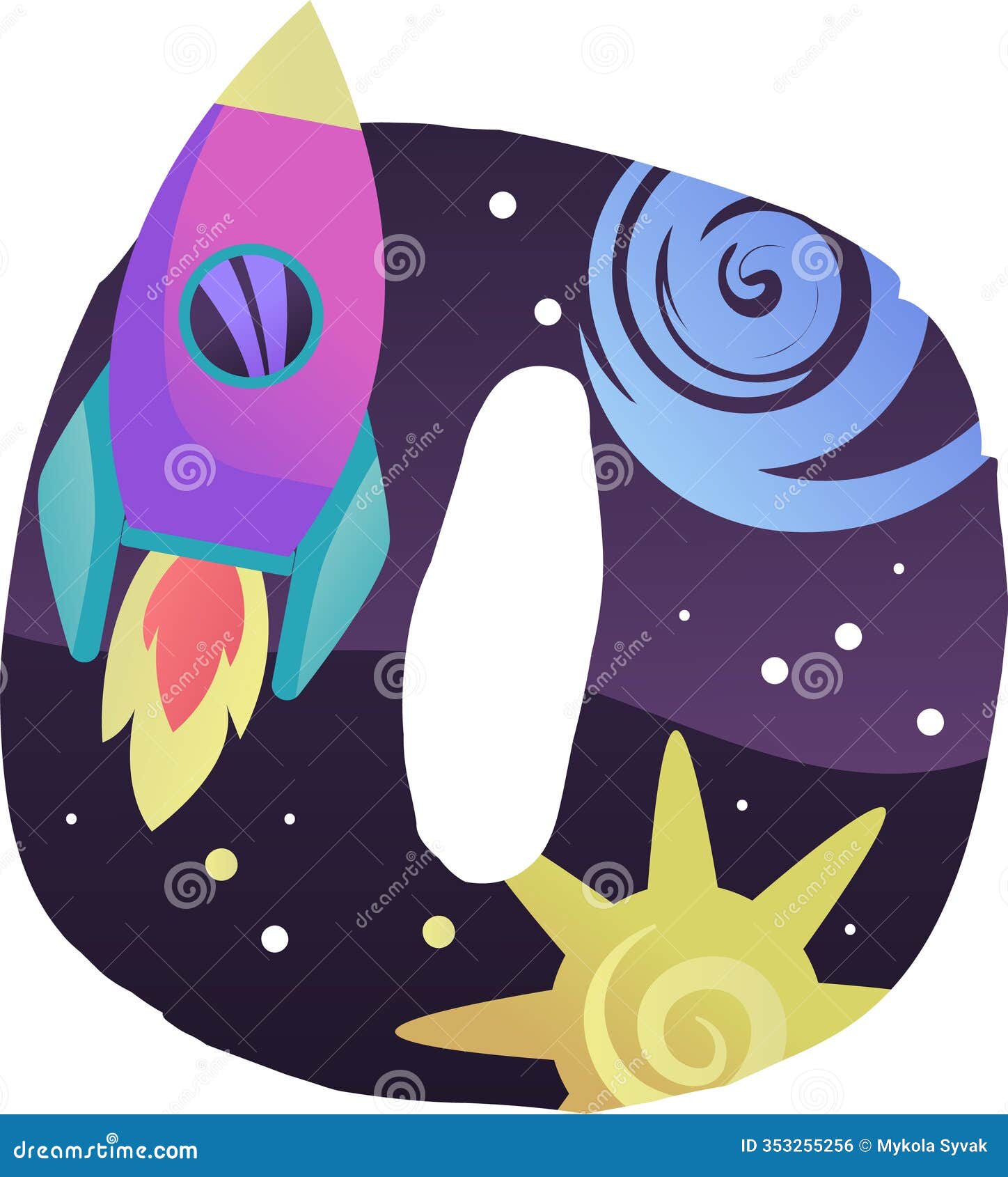 Zero Space Number stock illustration. Illustration of software - 353255256