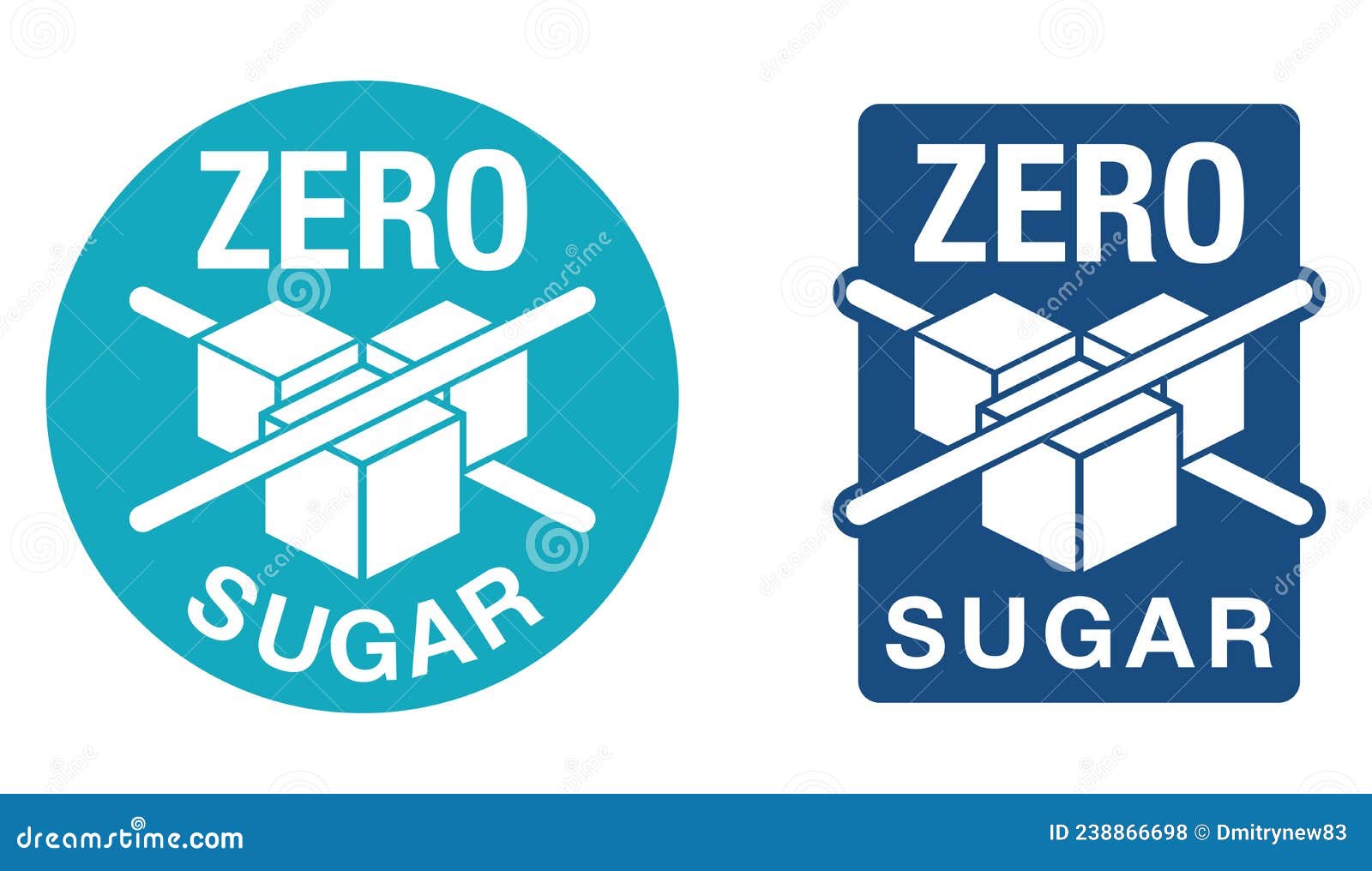 Zero Sugar Sign - Labeling of Artificial Sweeteners Stock Illustration ...