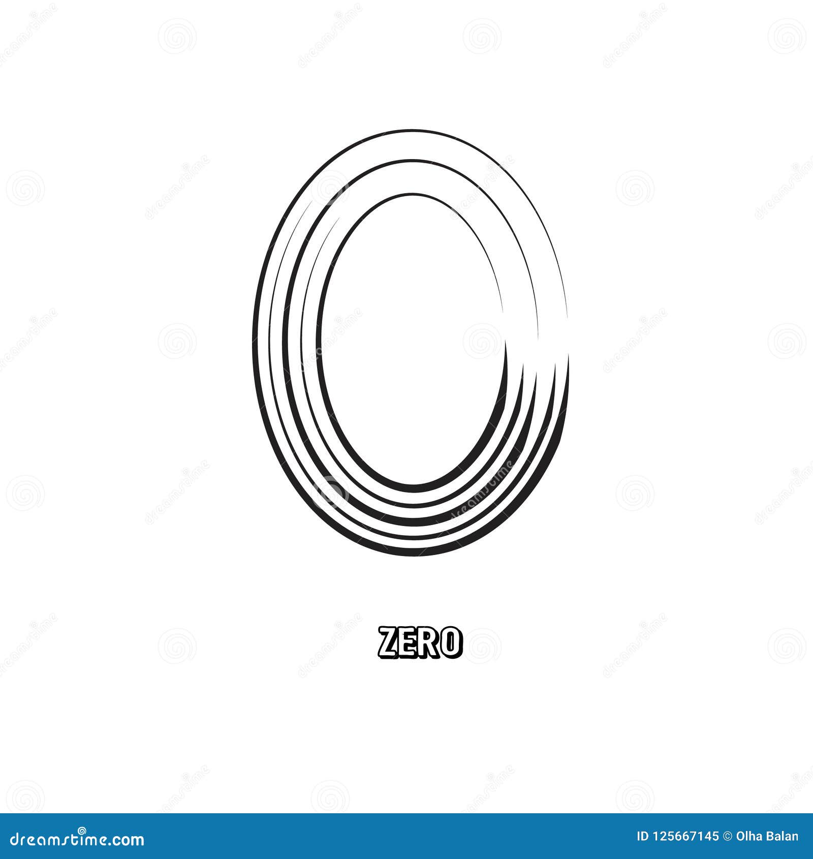 Zero Symbol Original Vector Stock Vector - Illustration of alphabet ...