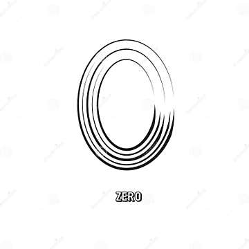 Zero Symbol Original Vector Stock Vector - Illustration of alphabet ...