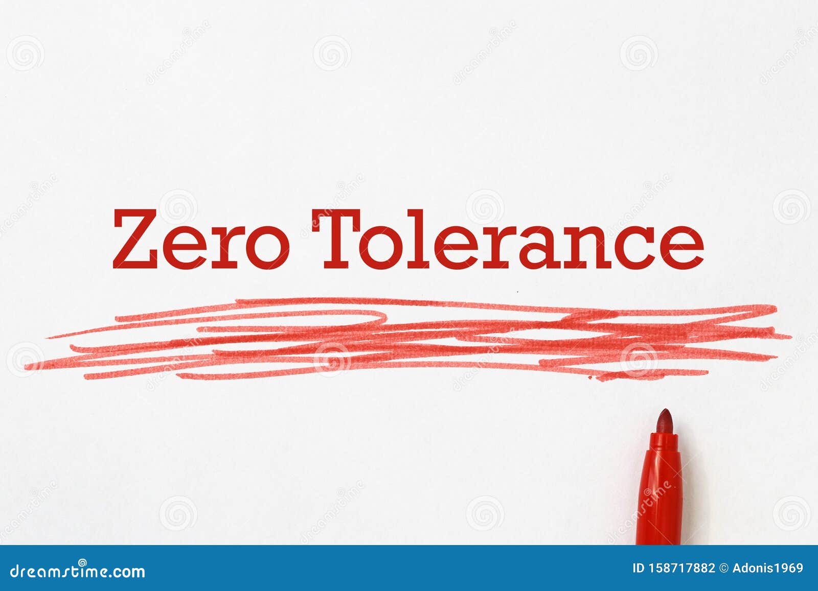 Zero tolerance on paper stock photo. Image of antisocial - 158717882