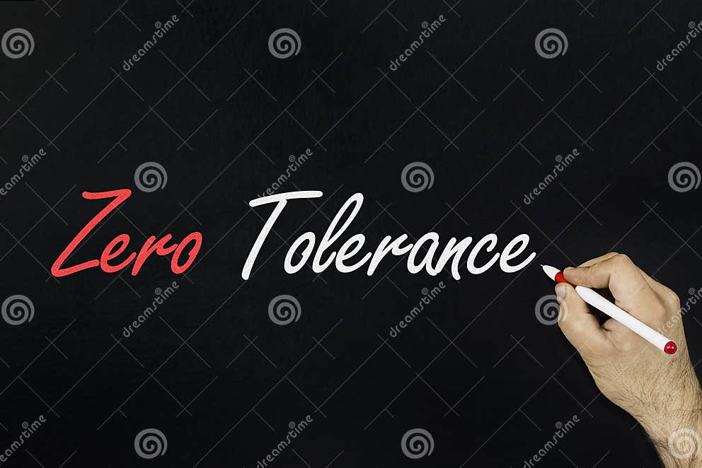 Chalk Drawing Concept 2018 - Zero Tolerance Policy in Schools Stock ...