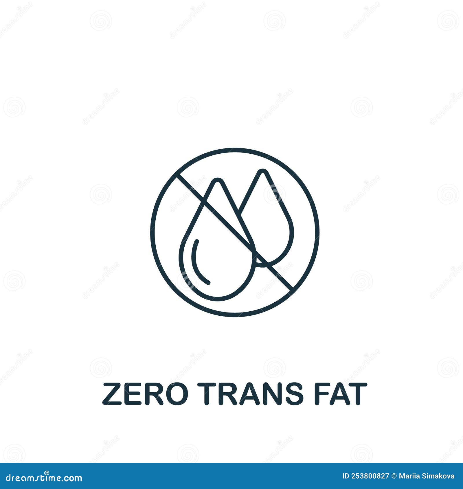 Zero Trans Fat Icon. Monochrome Simple Icon For Templates, Web Design ...