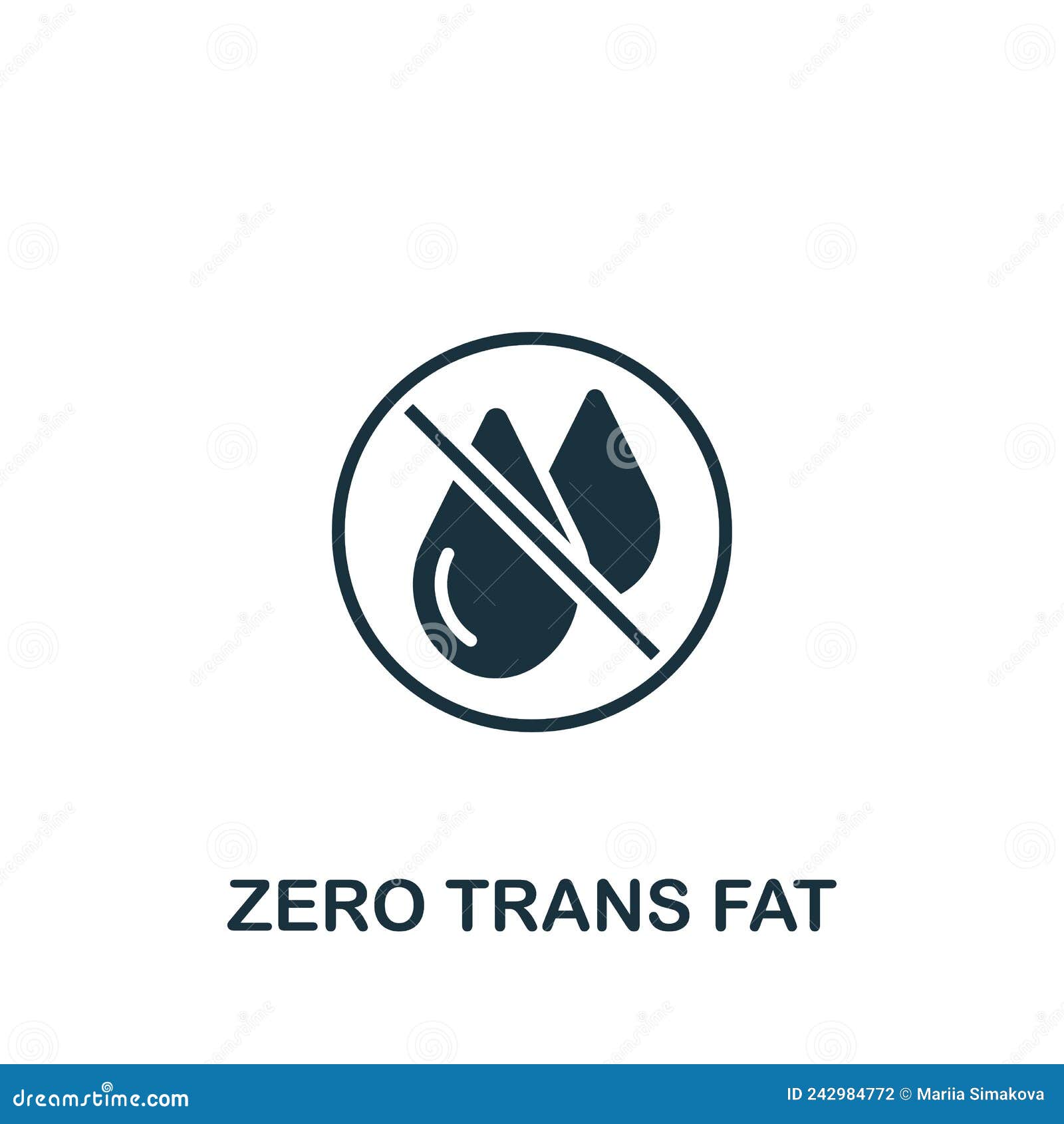 Zero Trans Fat Icon. Monochrome Simple Icon for Templates, Web Design ...