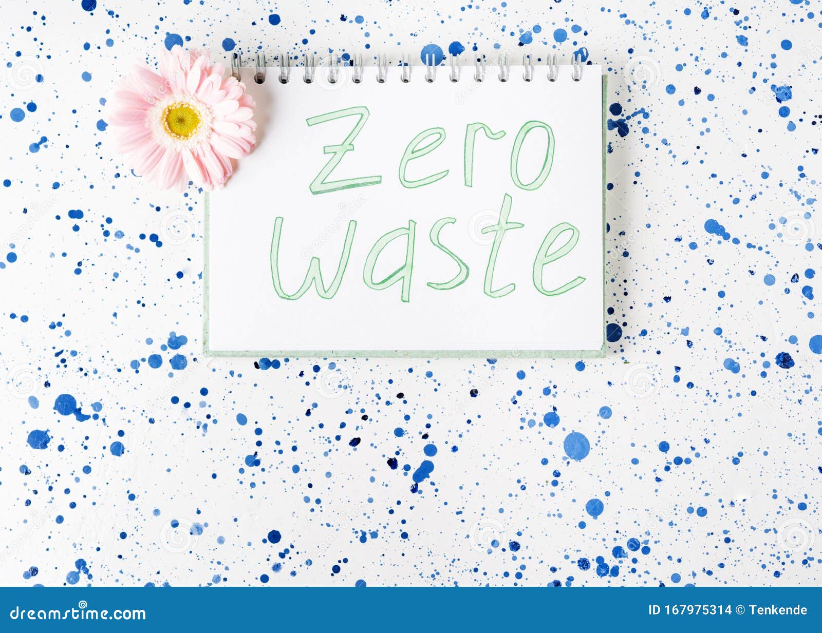 Zero Waste Concept with Hand Written Letters on White Page of a Note ...