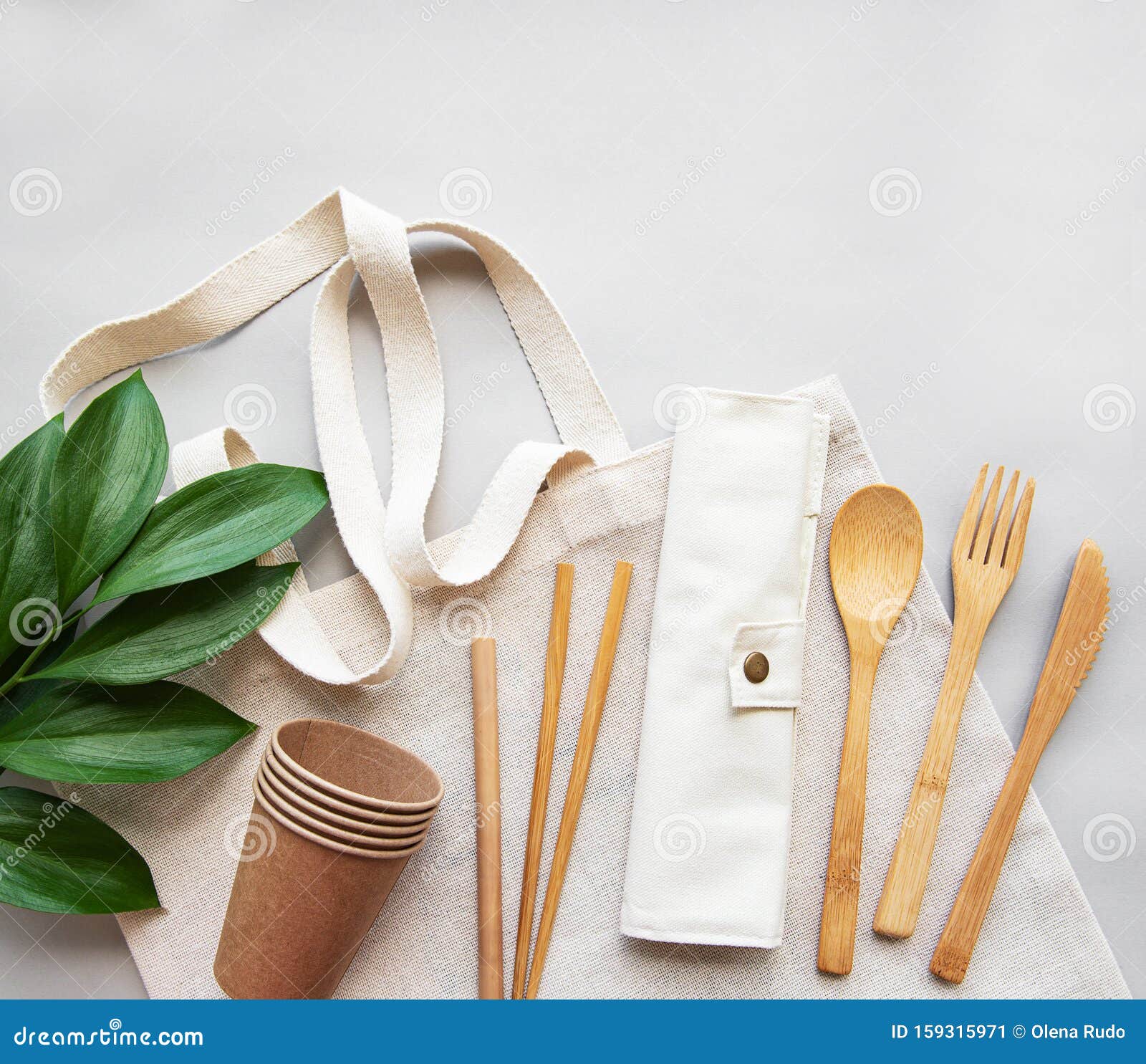 Zero Waste Concept, Recycled Tableware Stock Image - Image of ...