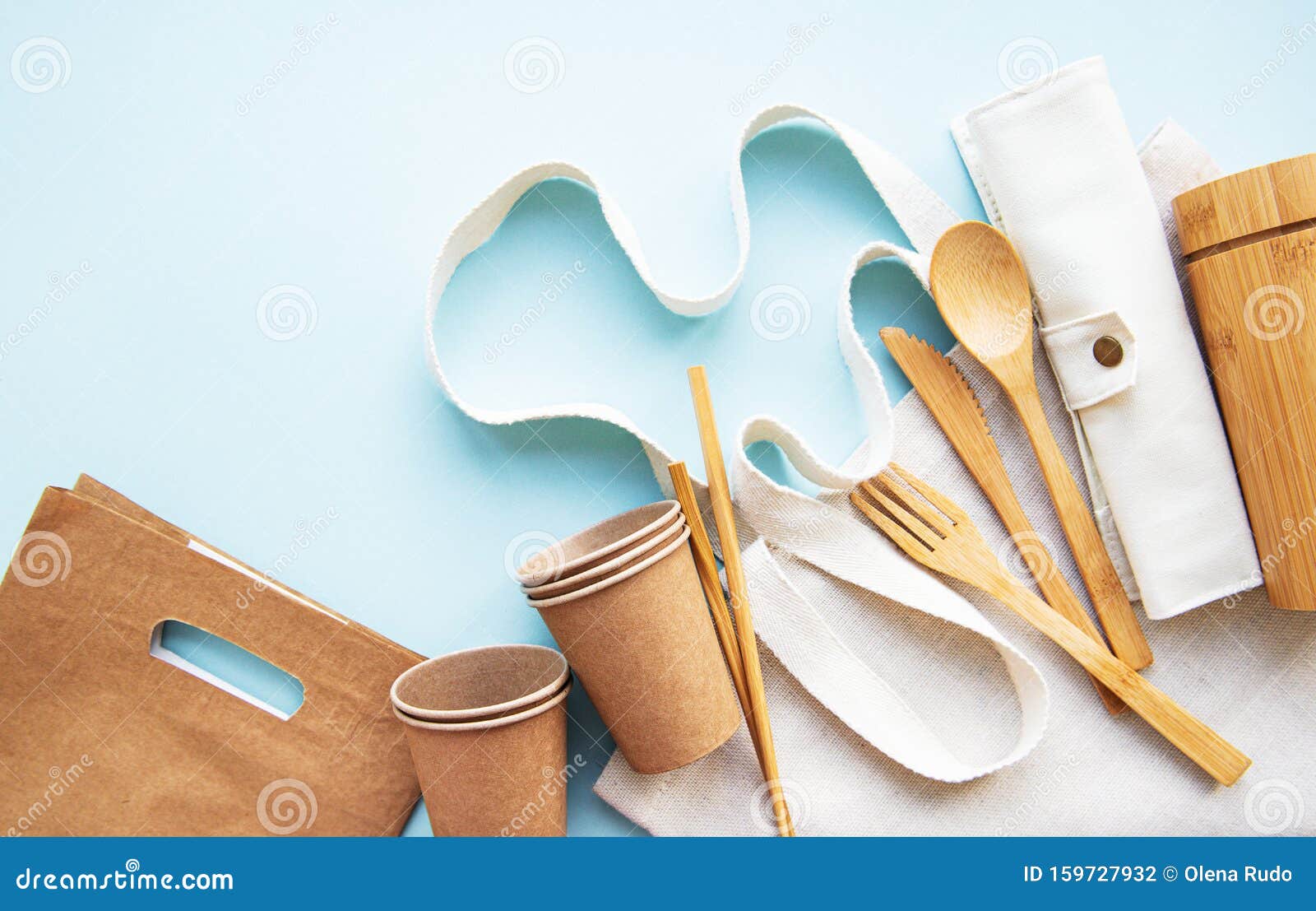 Zero Waste Concept, Recycled Tableware Stock Photo - Image of recycled ...