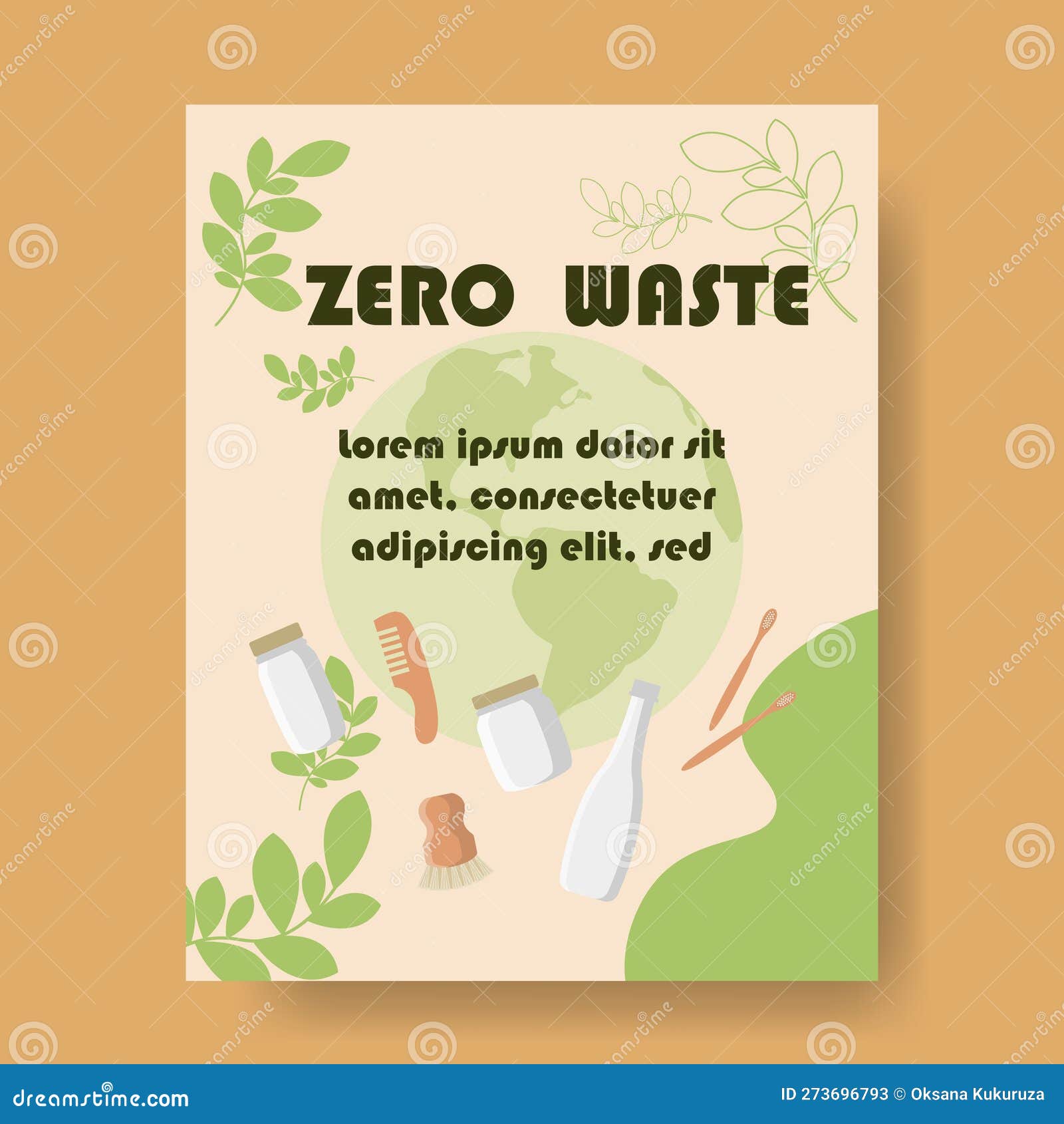 Zero Waste Infographic Vector Poster Card. Environment Care ...